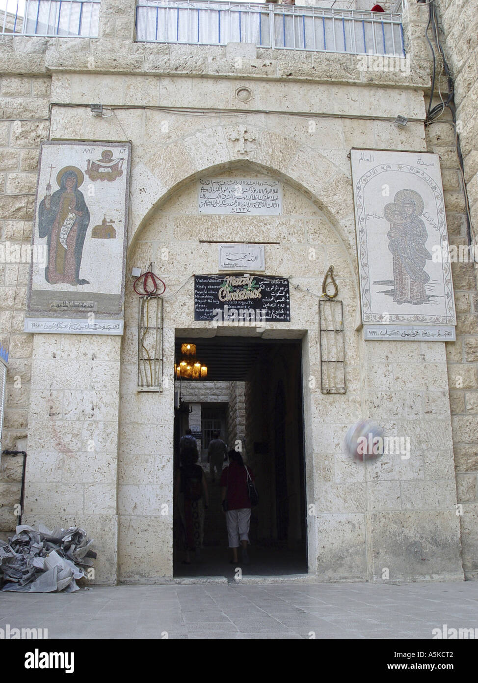 Malula is one of the most famous villages in Syria. At the rock slopes ...