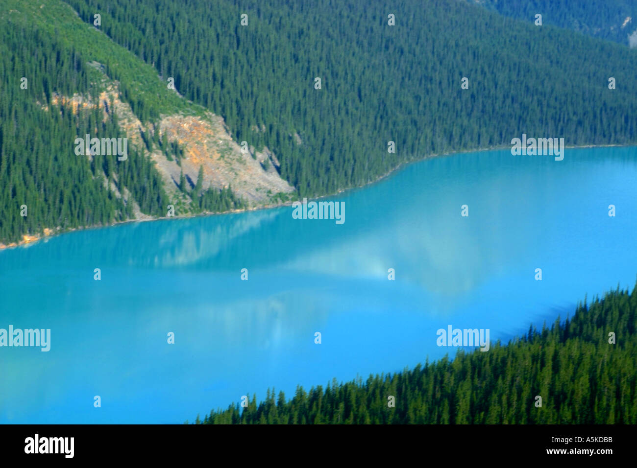 Horizontal Peyto Lake in the Canadian Rocky Mountains Banff National ...