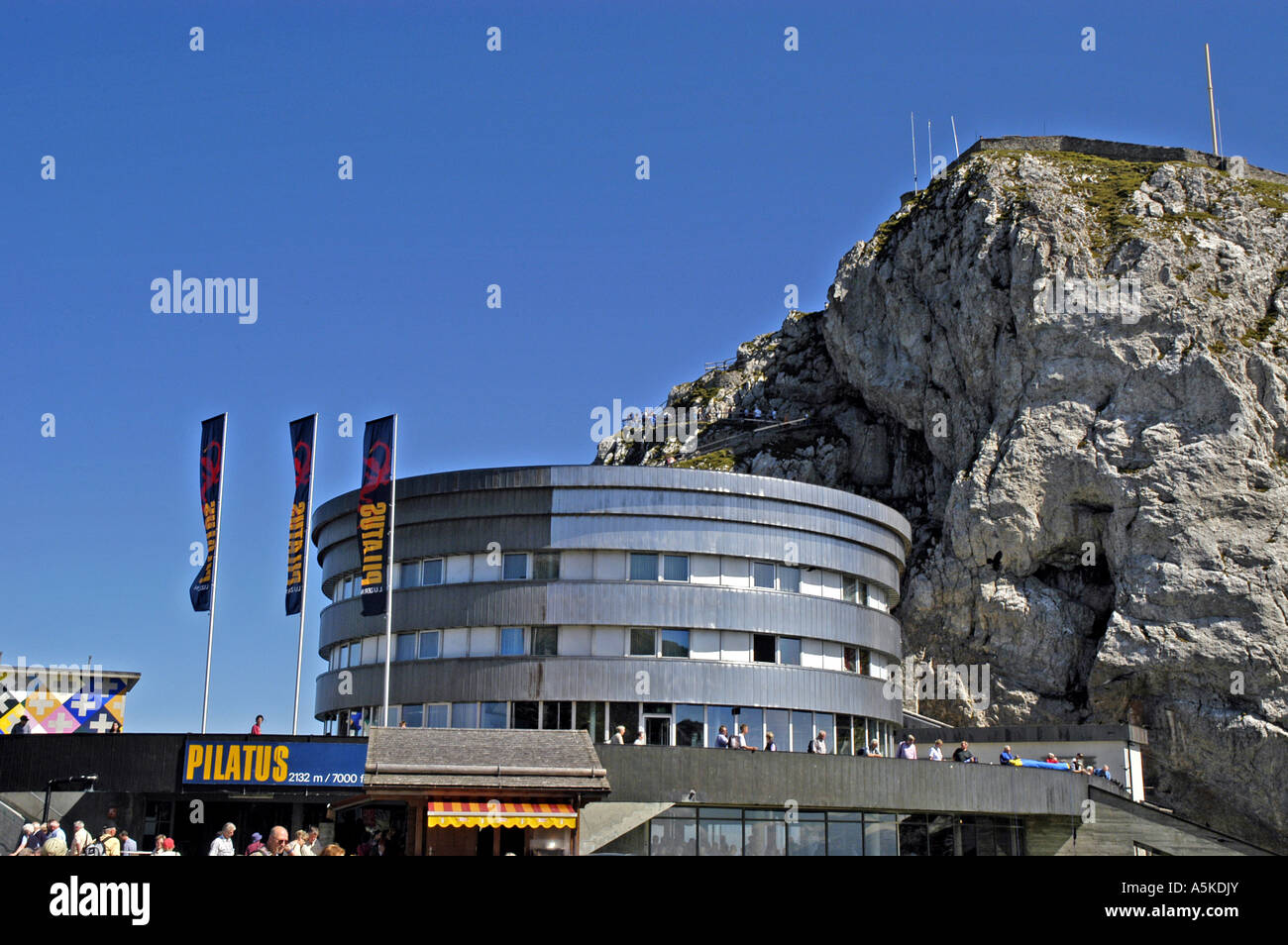 Lucerne luzern Switzerland aerial tram station atop Mount Pilatus Stock ...