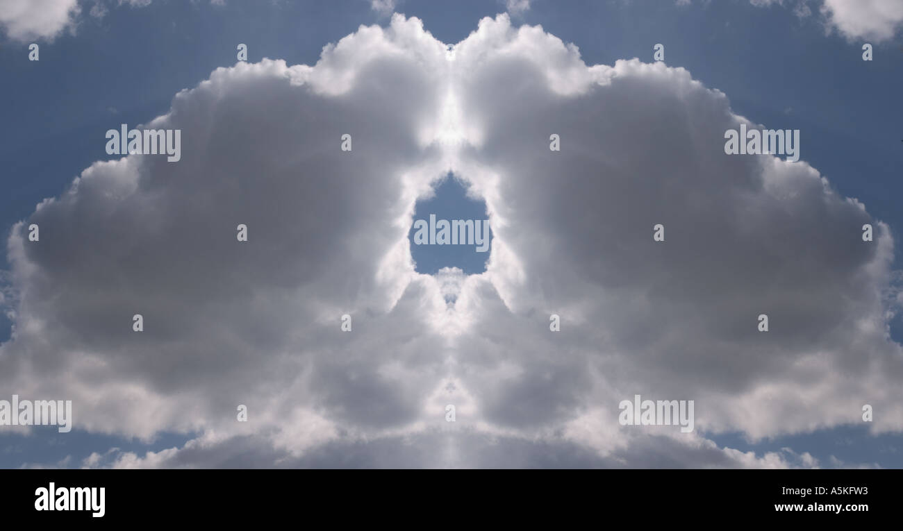 Strange cloud formation formed by mirror image Stock Photo - Alamy