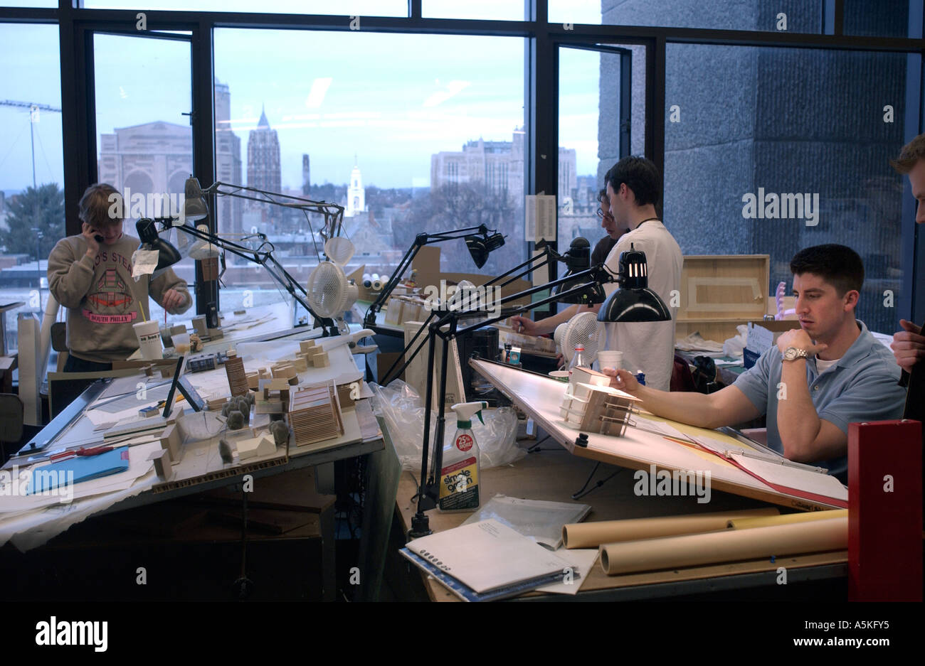 Yale Architecture Students work on Projects Stock Photo - Alamy