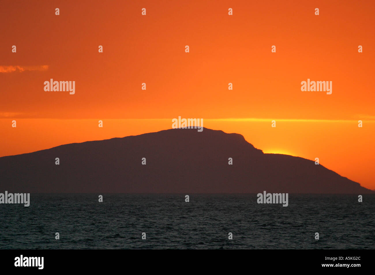 Sunset from Troon over Isle of Arran Stock Photo - Alamy