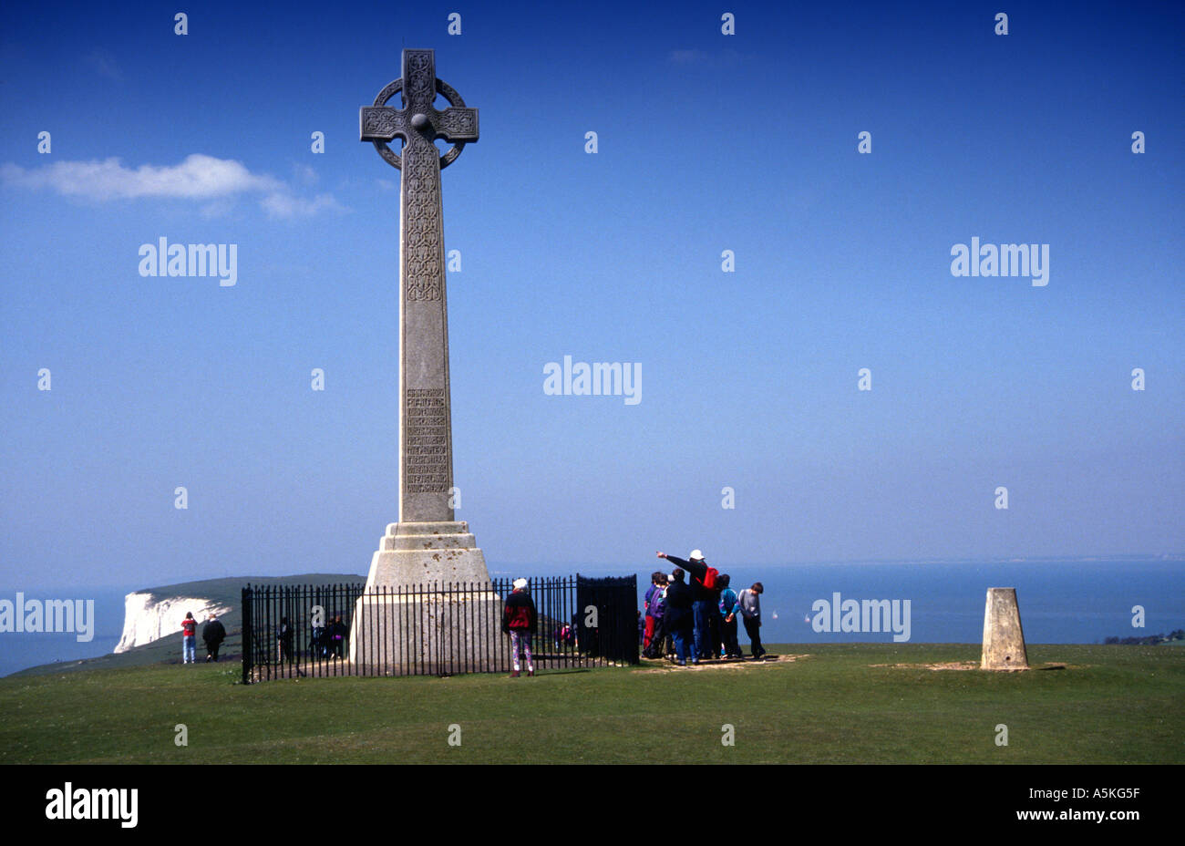 Tennyson monument Freshwater Isle of Wight England UK Stock Photo - Alamy