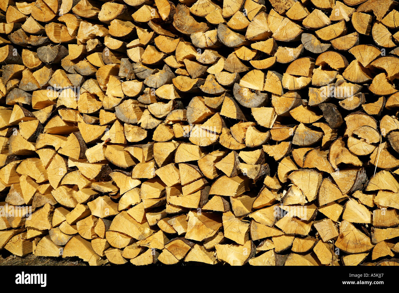 Piled wood to build a fire woodpiles chopped wood Stock Photo - Alamy