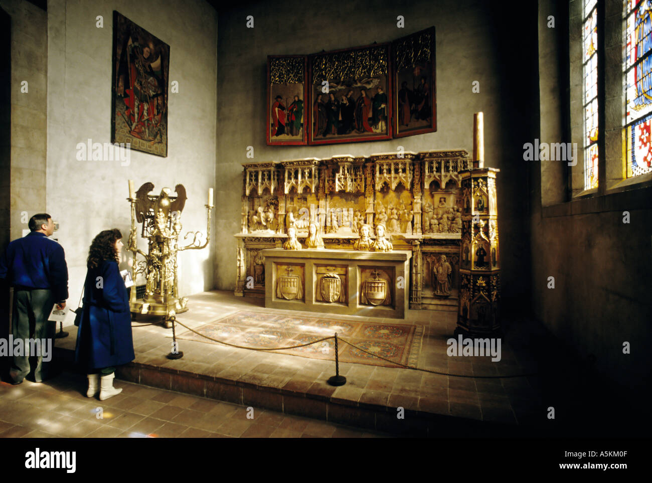 Visitors at The Cloisters a museum of medieval european architecture ...