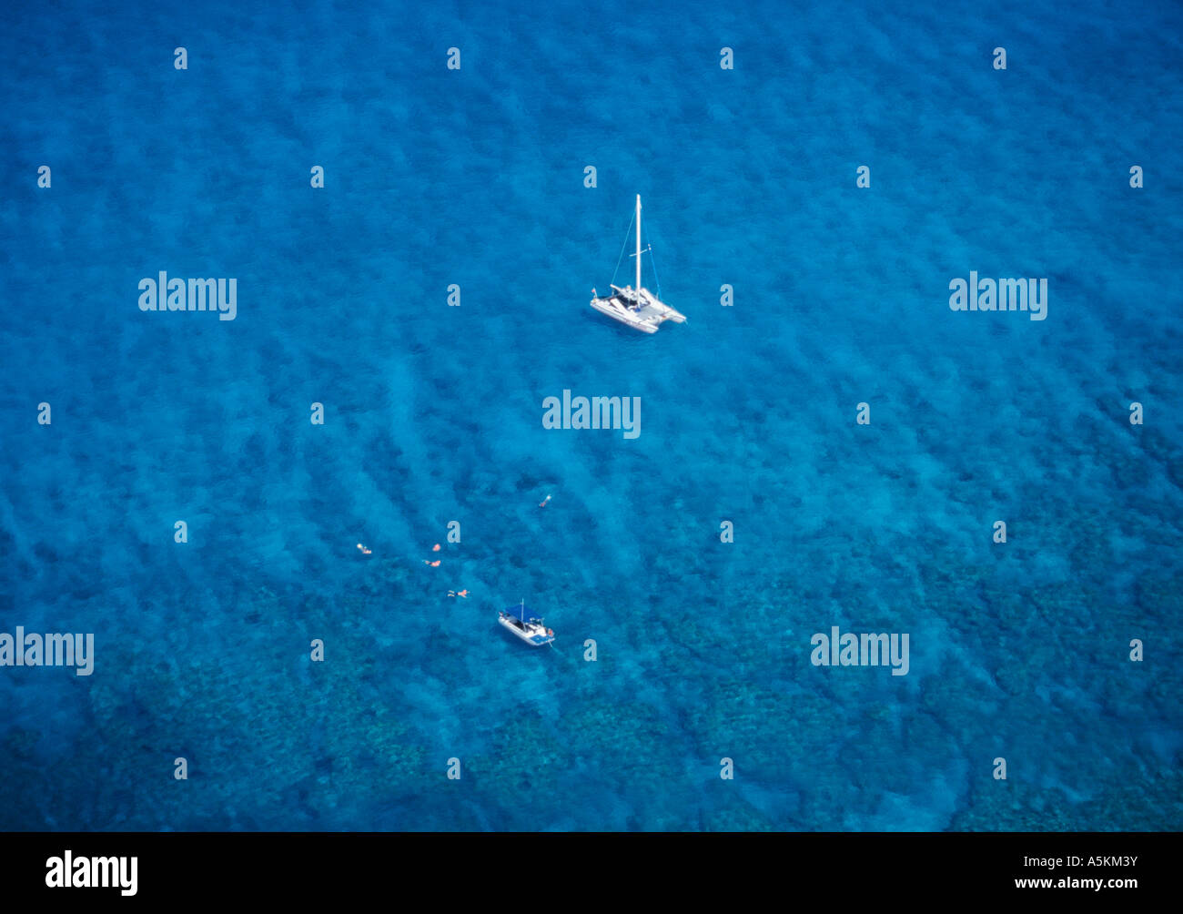 Aerial view of boats on Grace Bay Provo Turks Caicos Islands Stock ...