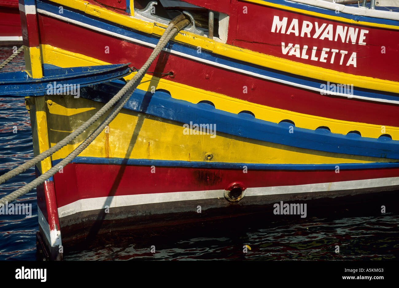 Colorful Luzzu boat, Malta Stock Photo - Alamy