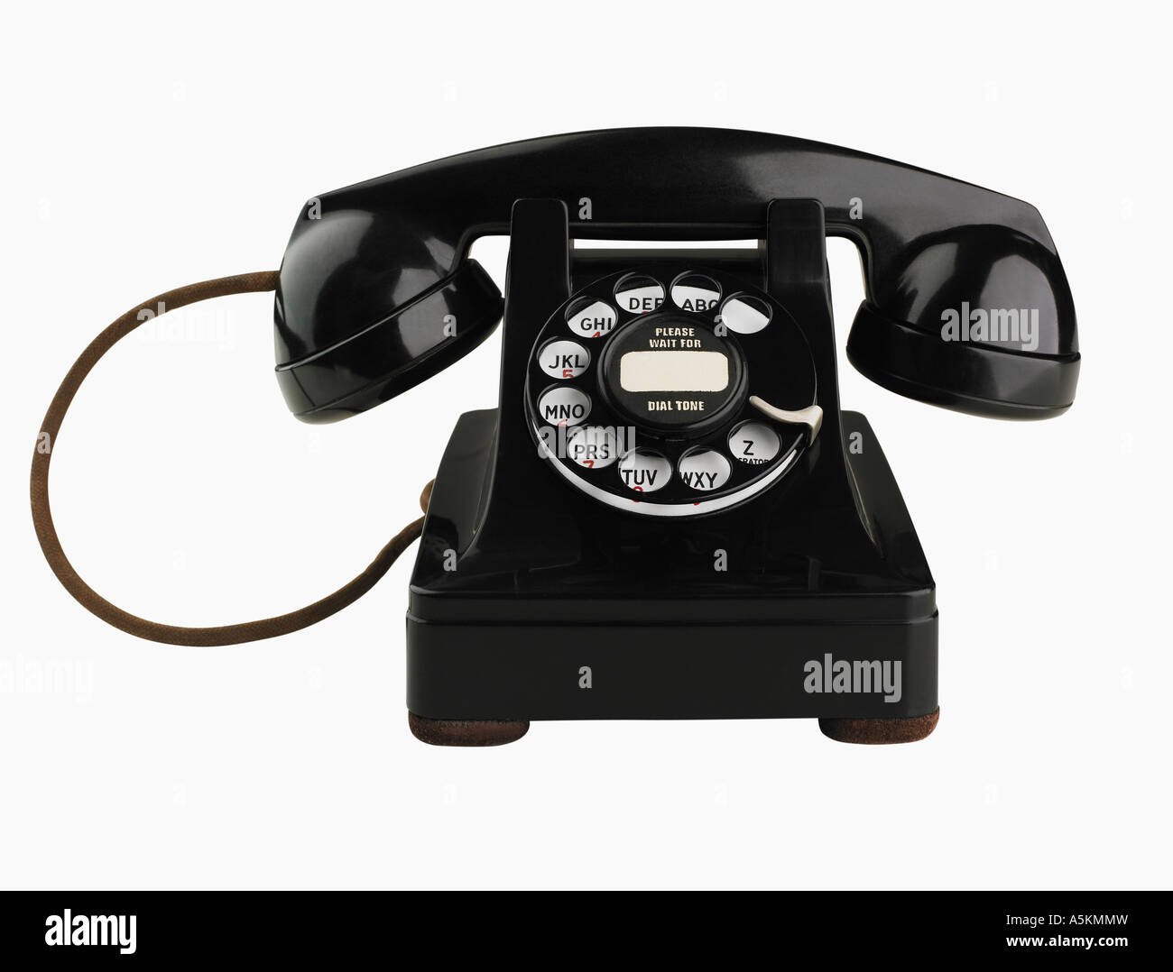 Studio shot of rotary telephone Stock Photo - Alamy