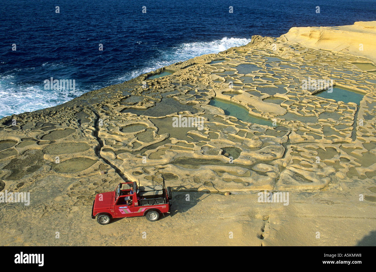 Historic saltworks at Reqqa Point, Gozo island, Malta Stock Photo - Alamy