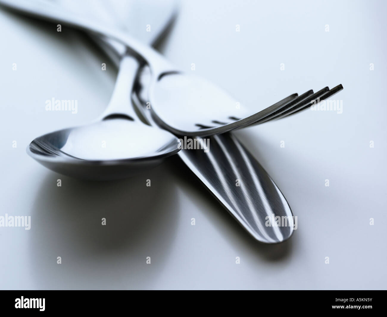 Close up of silverware on table Stock Photo - Alamy
