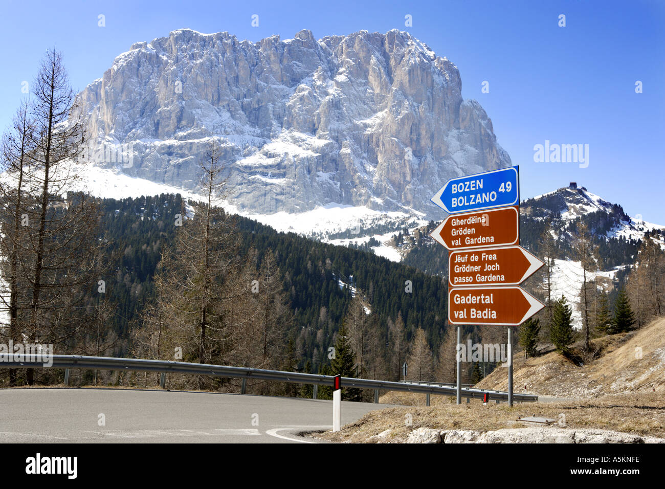 Sella Pass Val Gardena Alto Adige Italy Stock Photo - Alamy