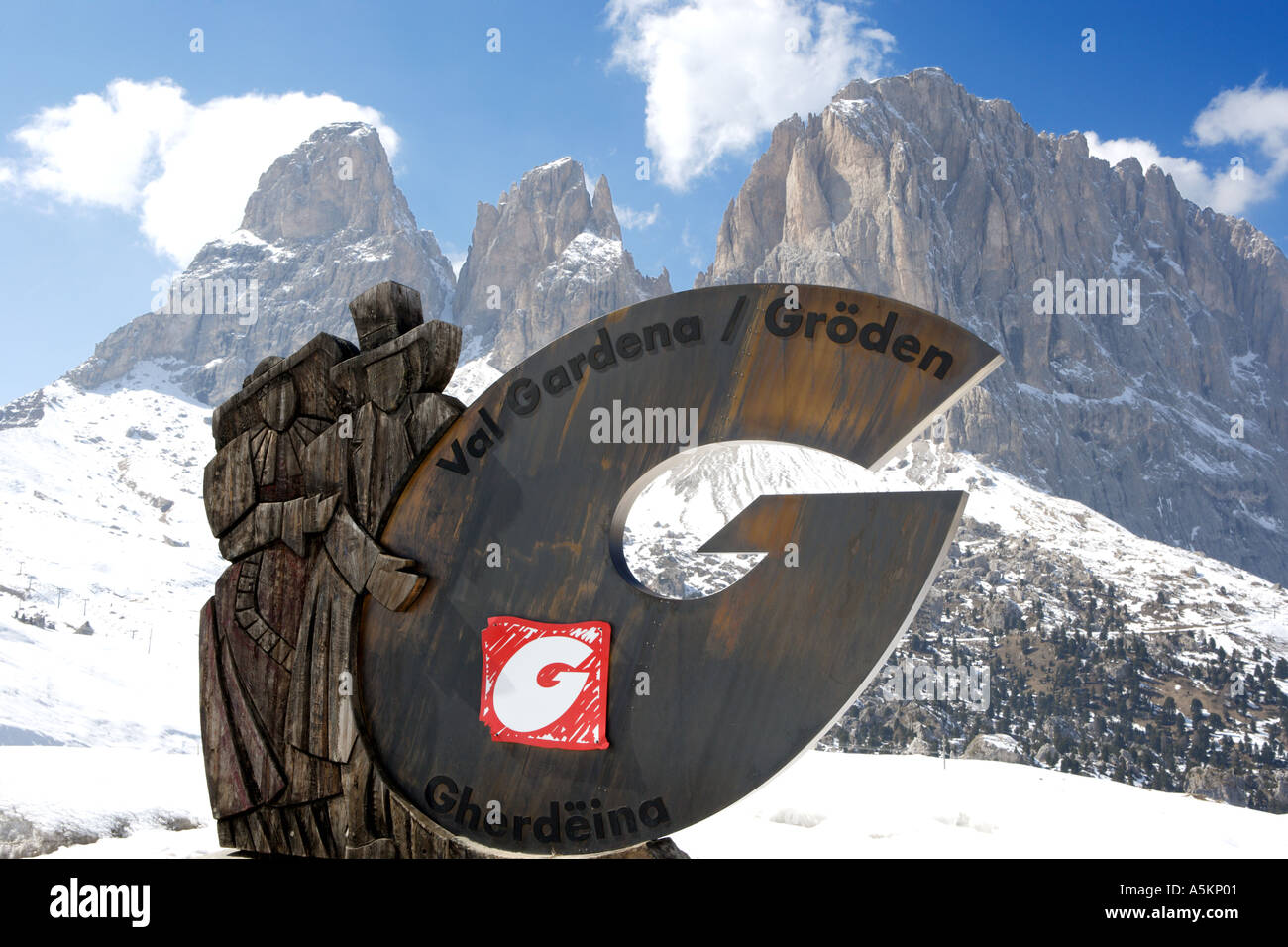 Val gardena sign hi-res stock photography and images - Alamy