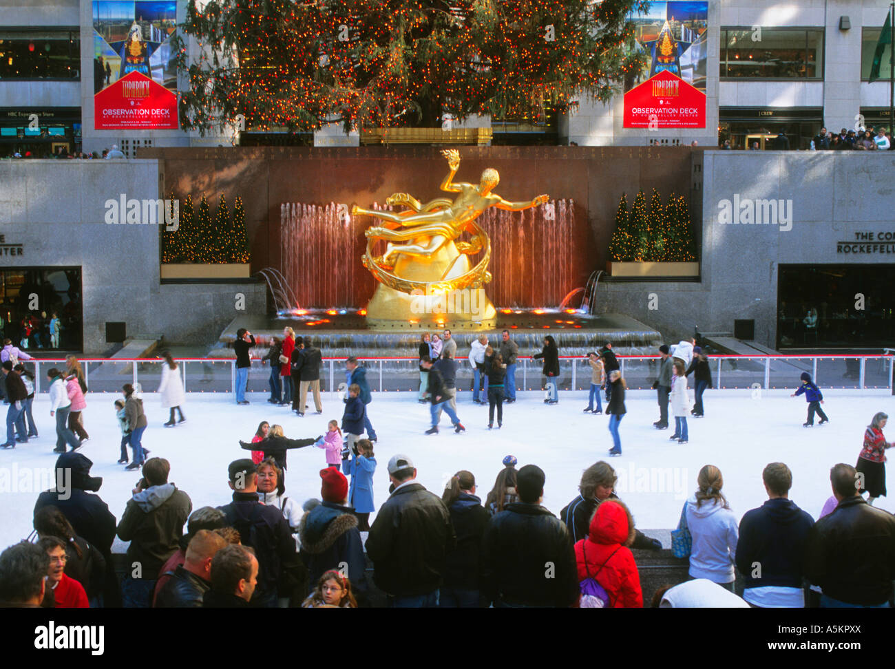 New York City Midtown Manhattan Fifth Avenue Rockefeller Center Ice ...