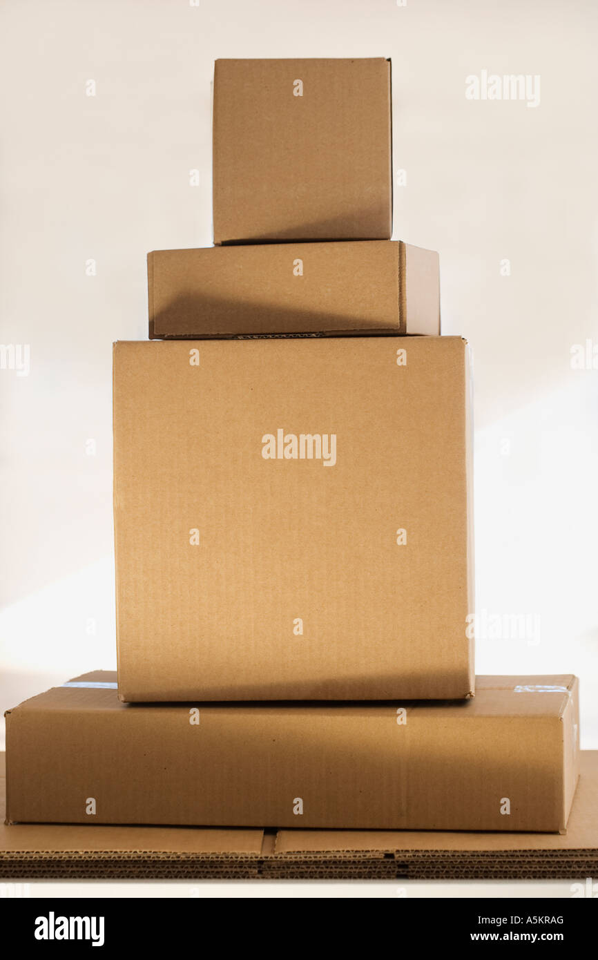 Stack of shipping boxes Stock Photo - Alamy