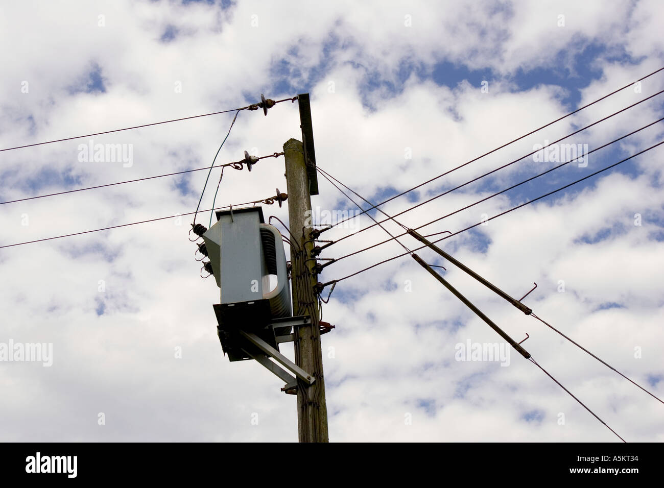 Telephone telegraph wires in the countryside Stock Photo - Alamy