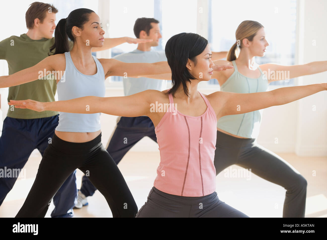 group of people exercising Stock Photo - Alamy