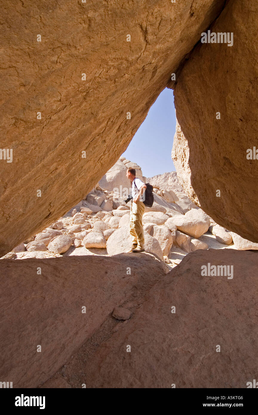 Hole in the rock, Jebel Uweinat, Jabal al Awaynat, Libya Stock Photo ...