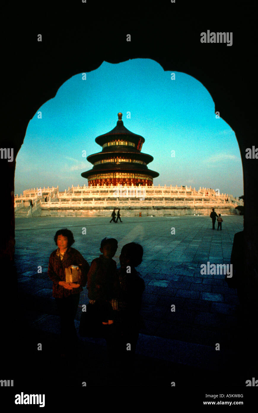 Temple of Heaven in Beijing viewed from arched south entrance The first ...
