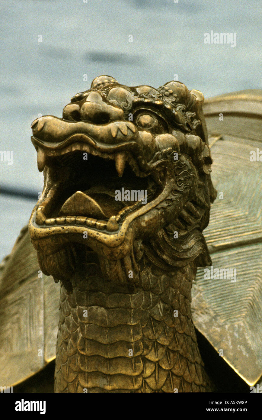 A giant bronze dragon turtle one of the Holy Animals gracing the palace ...