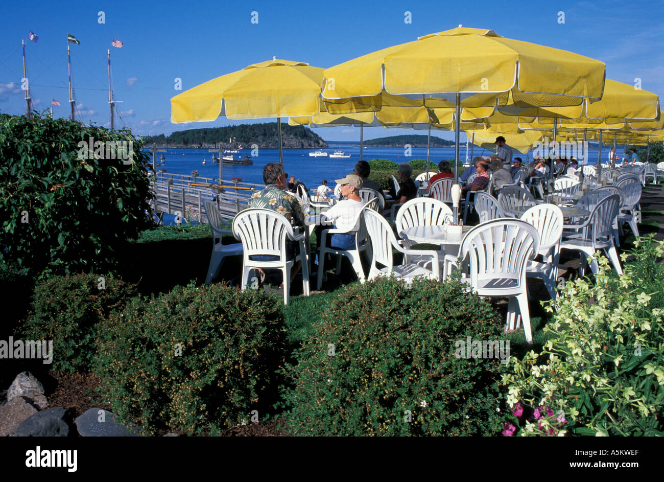 The Terrace Grill restaurant at the Bar Harbor Inn Stock Photo - Alamy