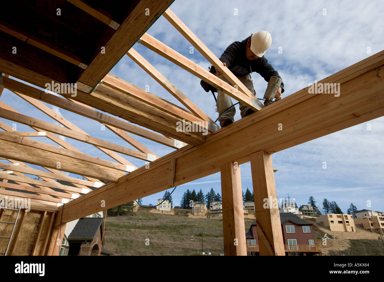 Housing construction in Portland Oregon USA Stock Photo - Alamy