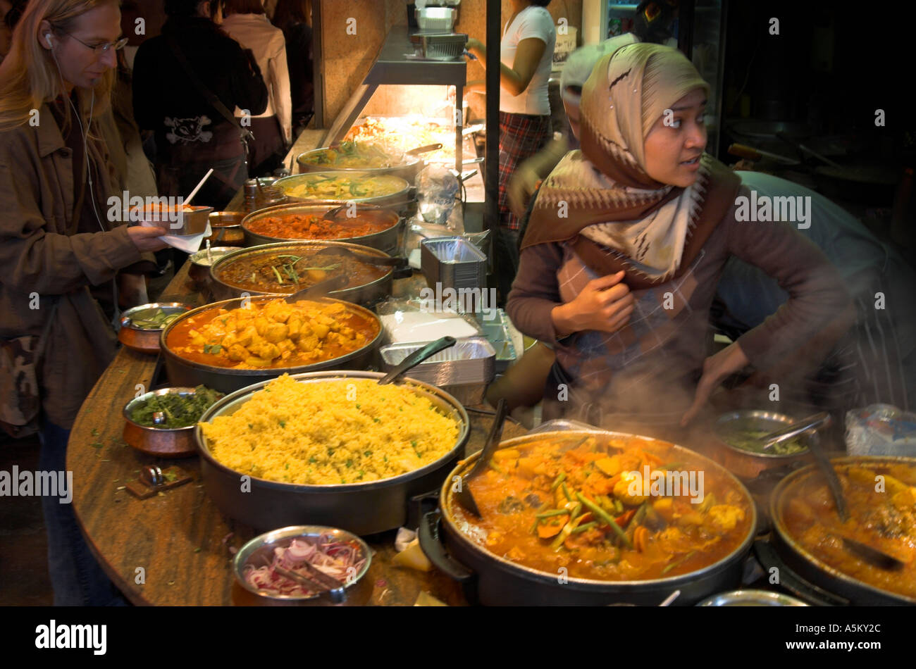 foreign food stall Camden Town London UK Stock Photo: 3702571 - Alamy