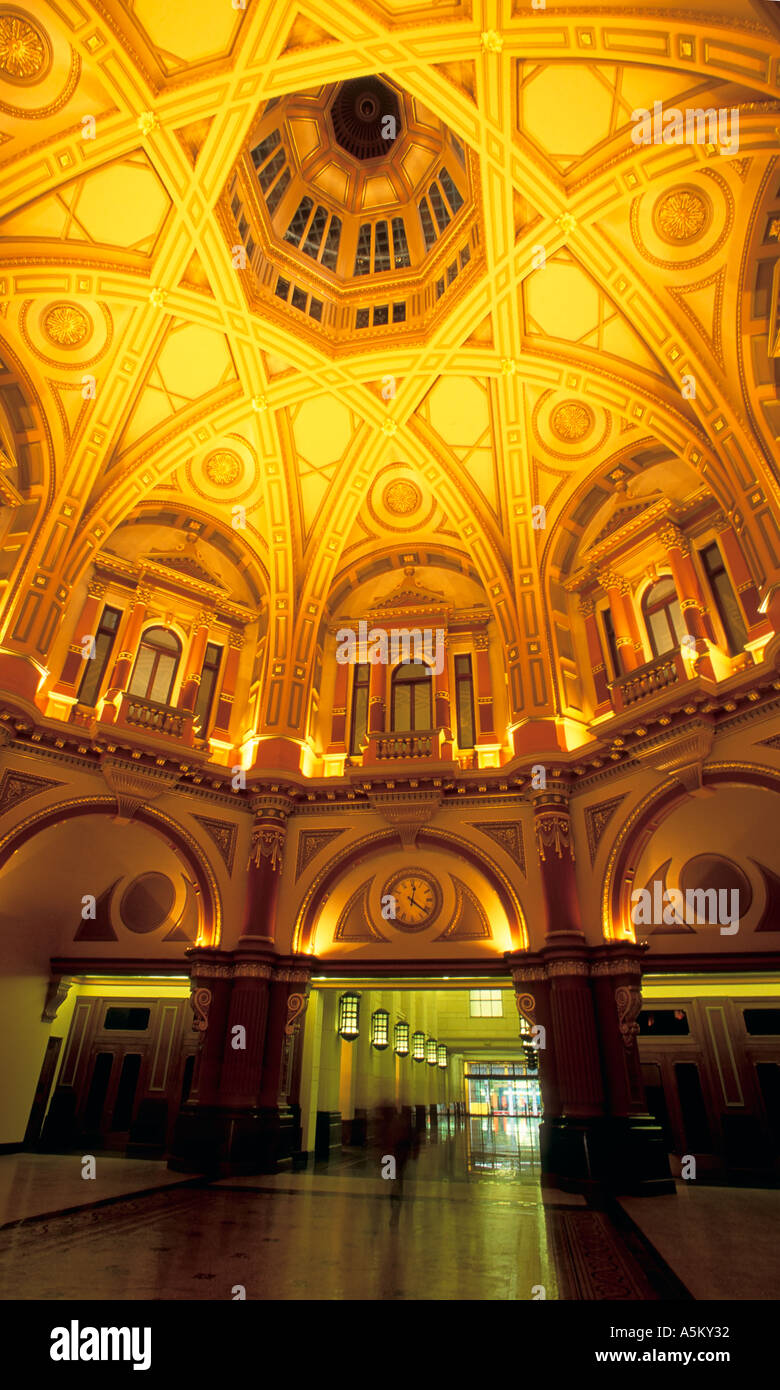 Interior domed roof detail of old CBA building Melbourne Victoria ...
