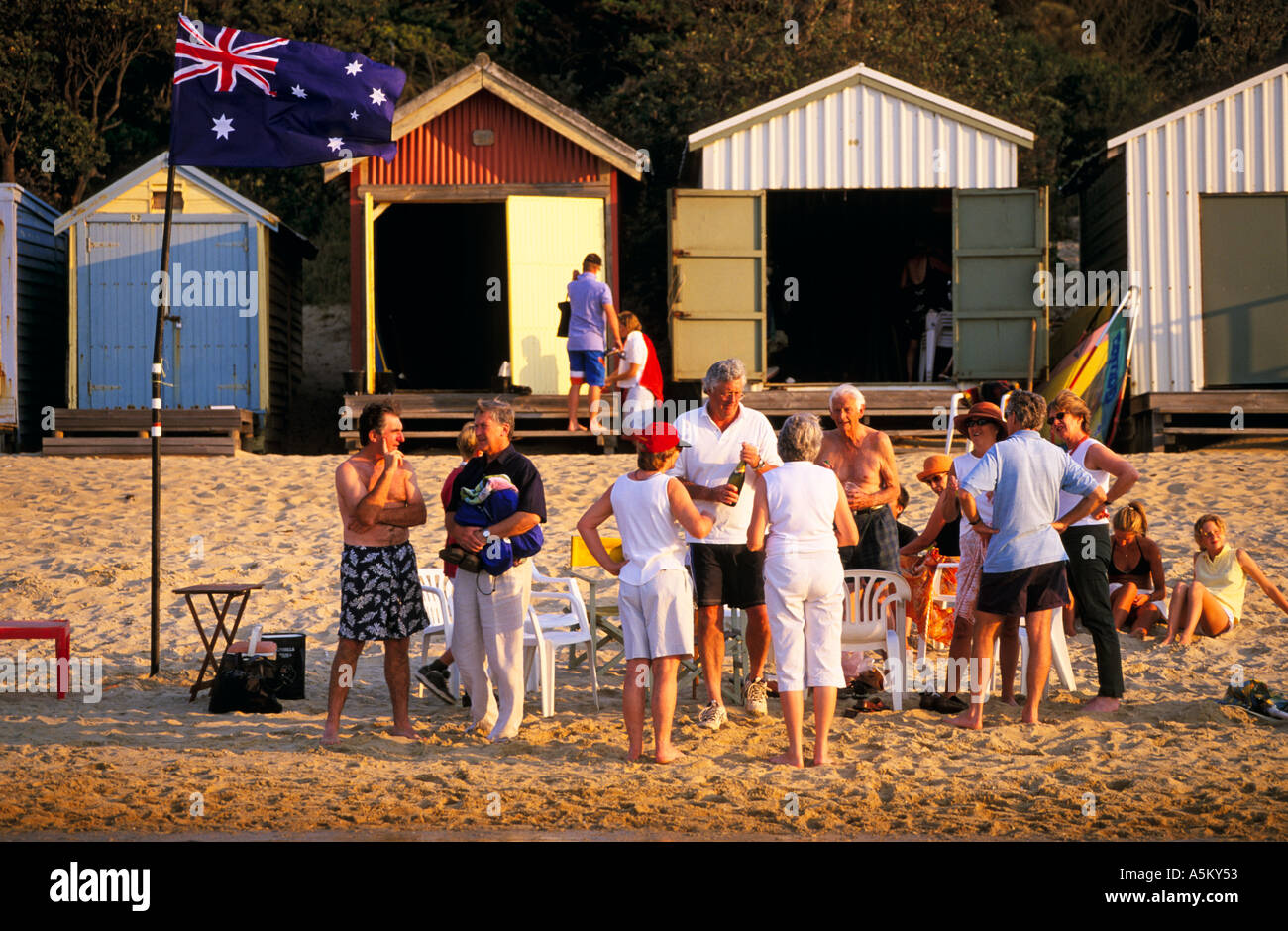Australian beach life beachlife people family men hi-res stock ...