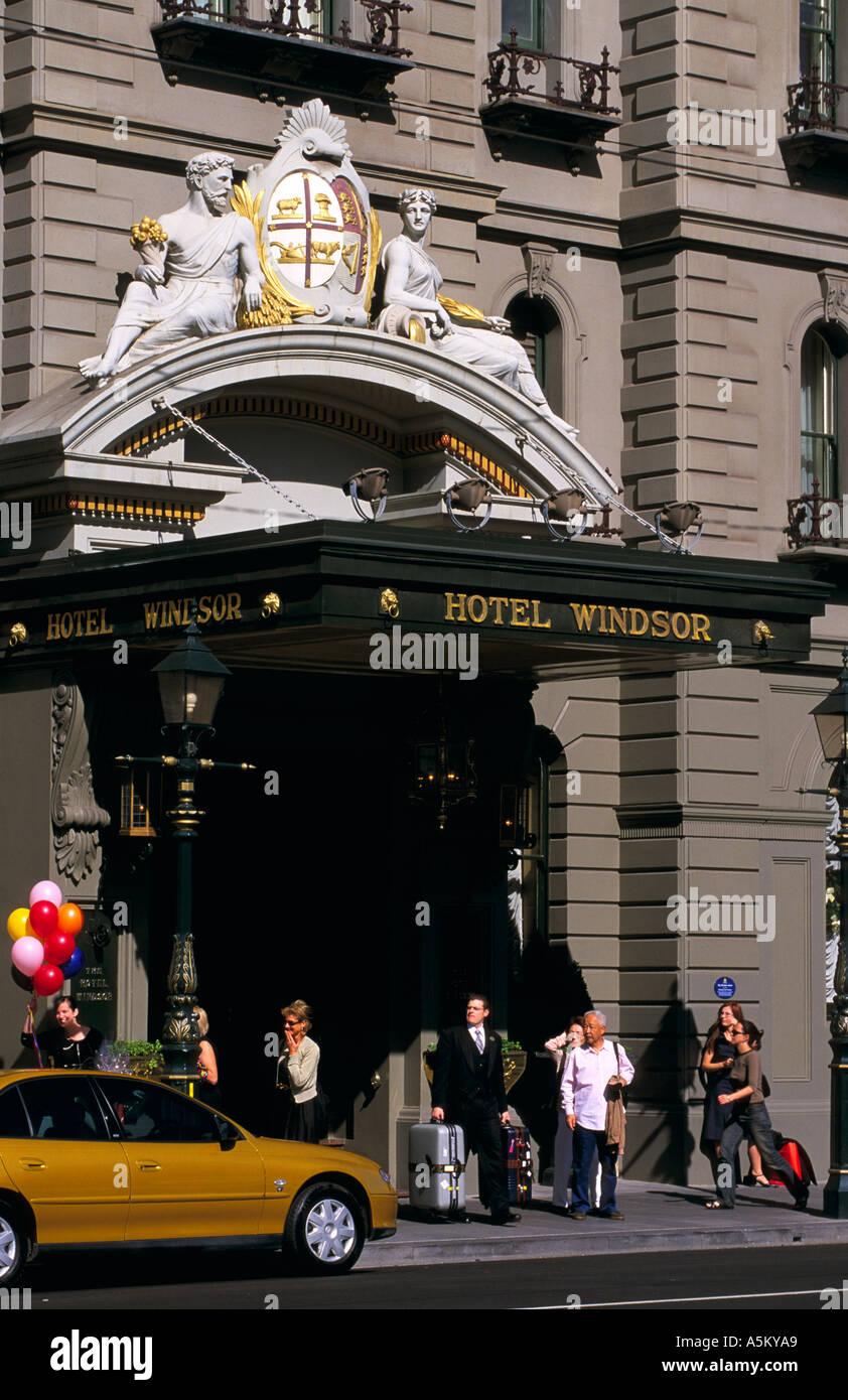 The Windsor Hotel Melbourne Victoria Australia vertical Stock Photo - Alamy