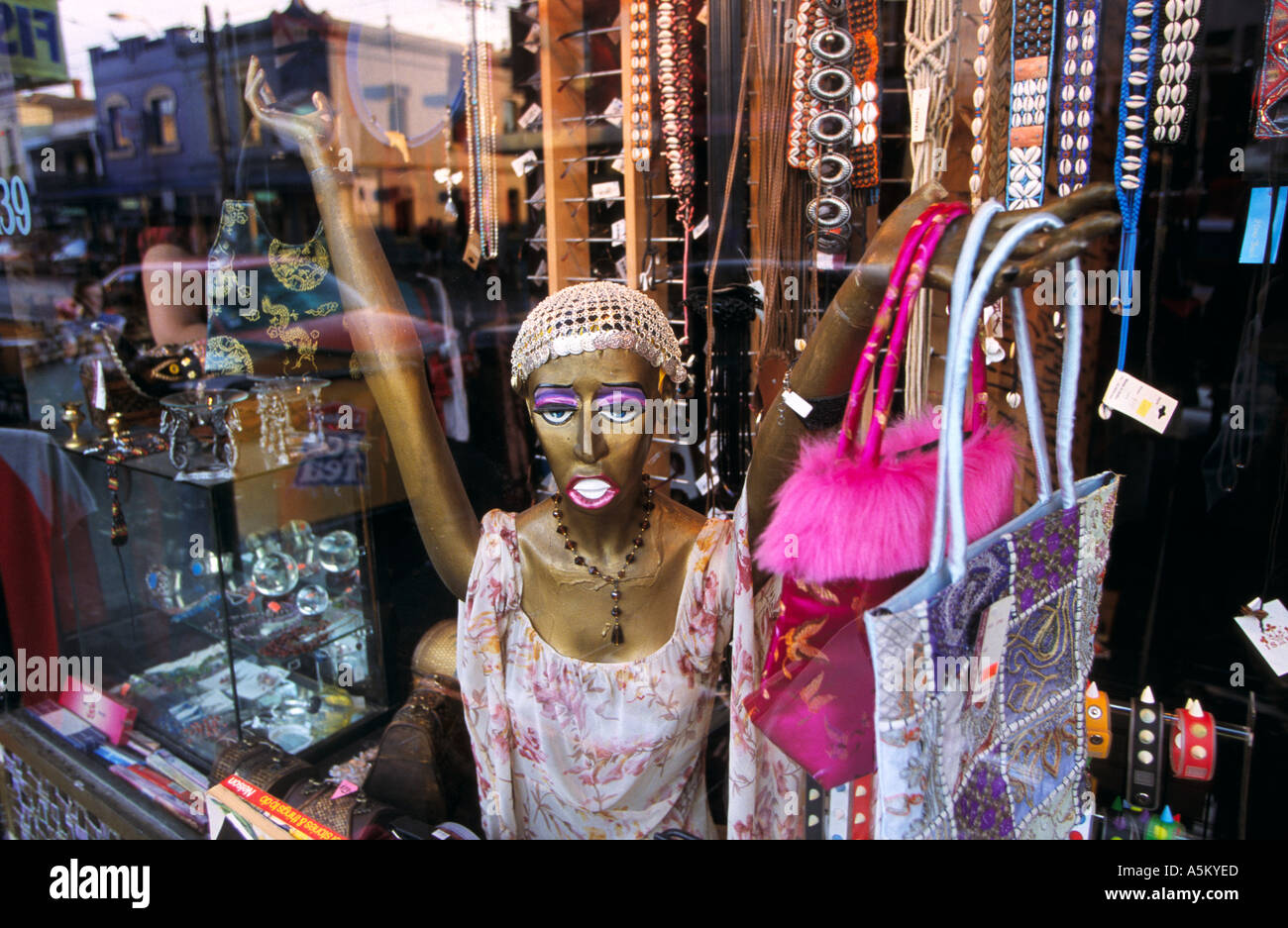 Brunswick Street retro op shop window Fitzroy Melbourne Victoria ...