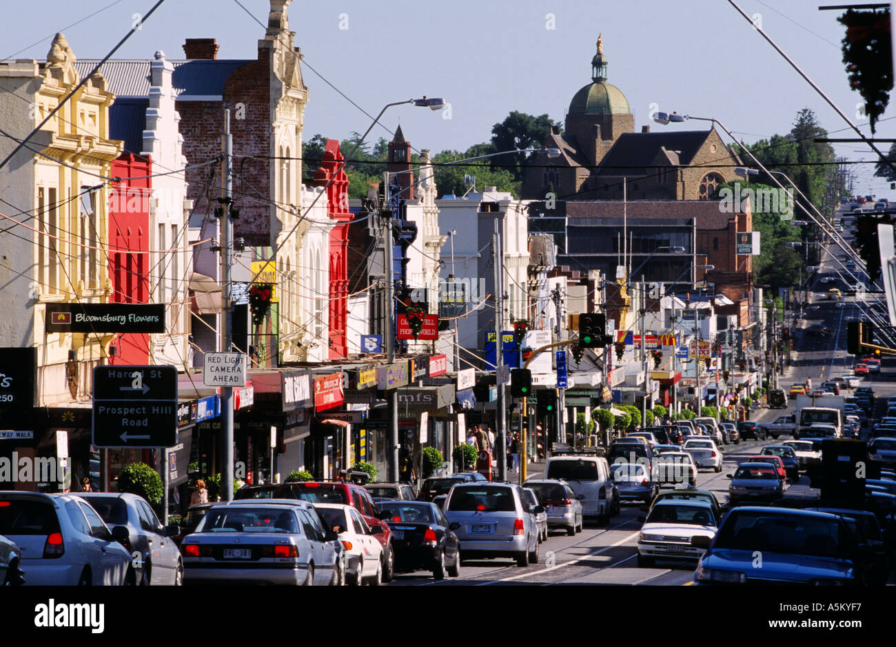 Melbourne Streetscape Stock Photos & Melbourne Streetscape Stock Images ...
