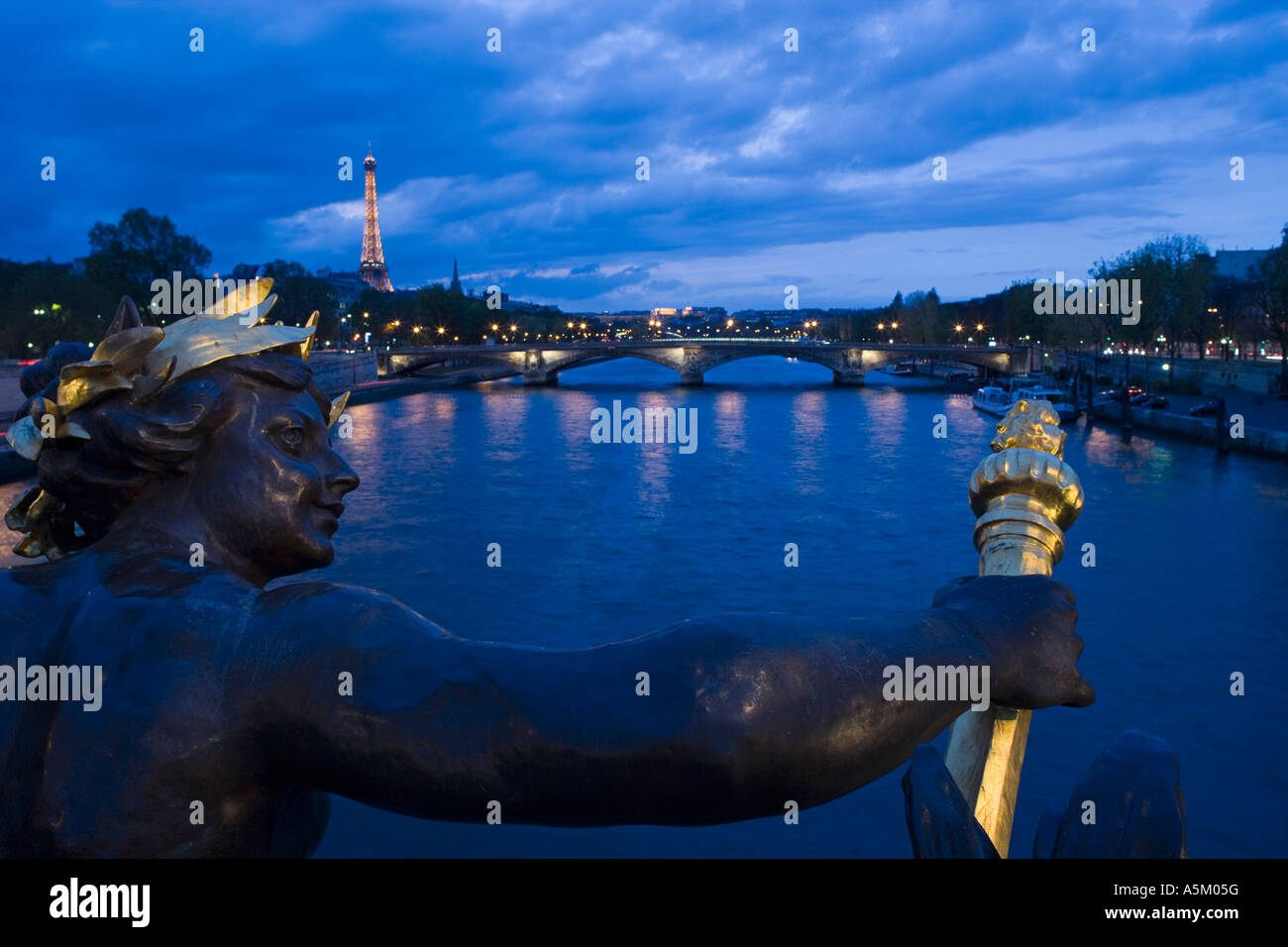 Eiffel tower alexandre iii bridge hi-res stock photography and images - Alamy