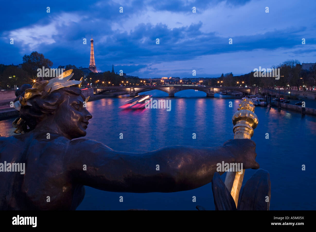 Eiffel tower alexandre iii bridge hi-res stock photography and images - Alamy