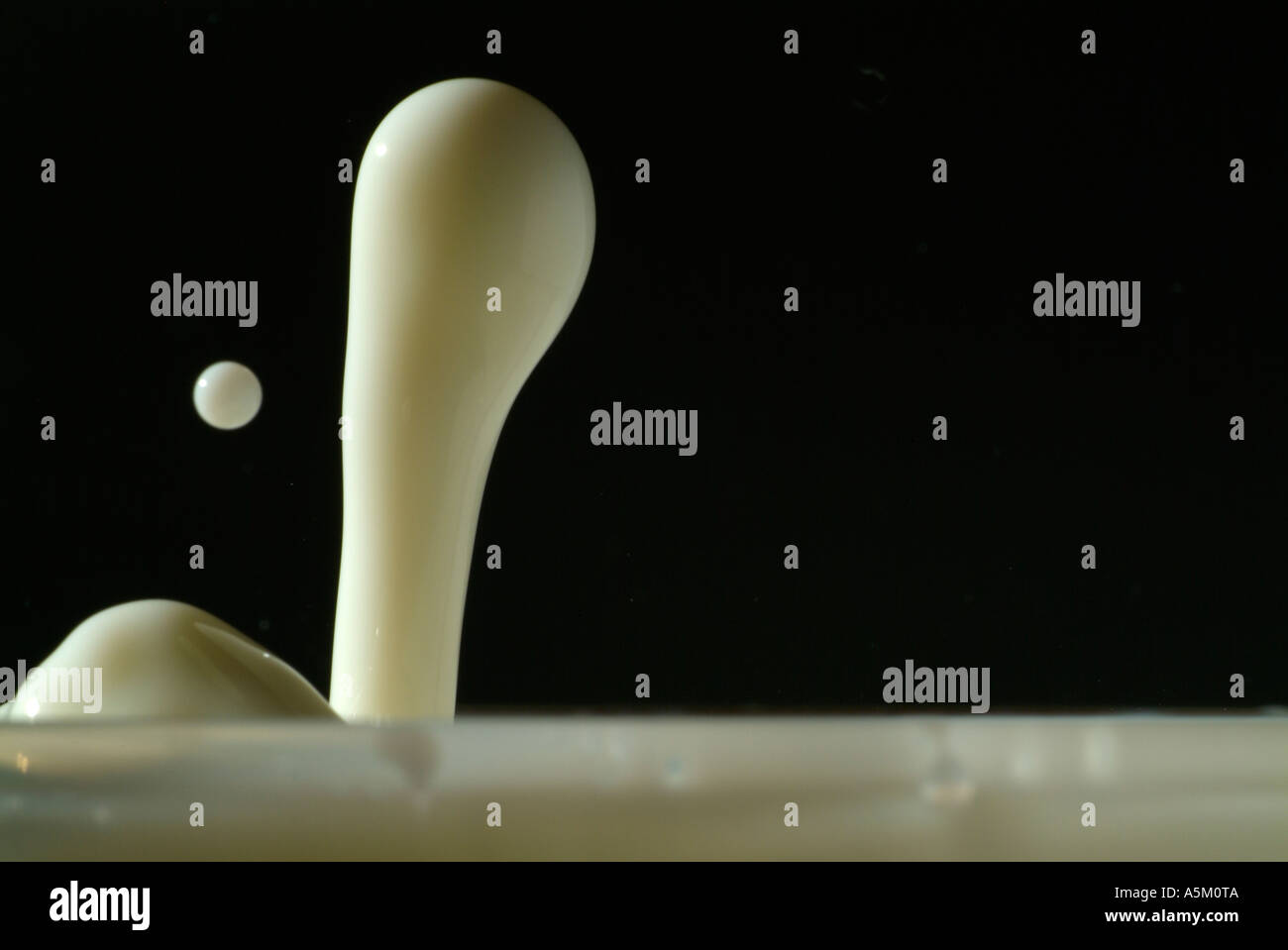 Drop of milk in a glass Stock Photo - Alamy