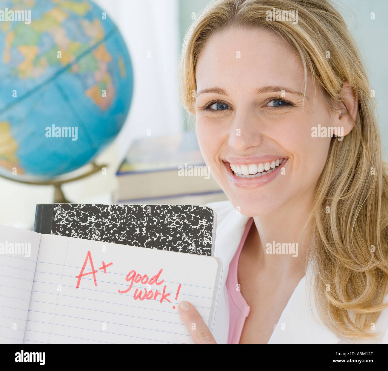 Smiling teacher female head shoulders hi-res stock photography and images - Alamy