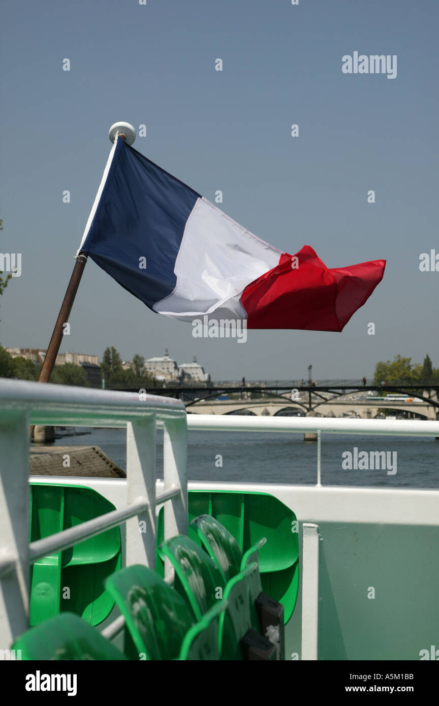 Paris boat flag Stock Photo - Alamy