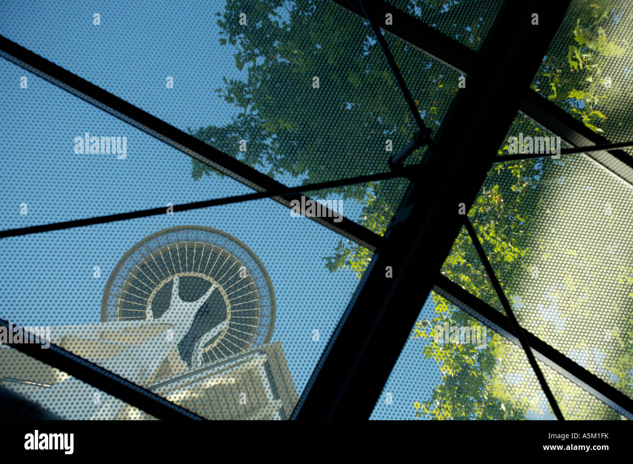 Space Needle from Underneath Stock Photo - Alamy