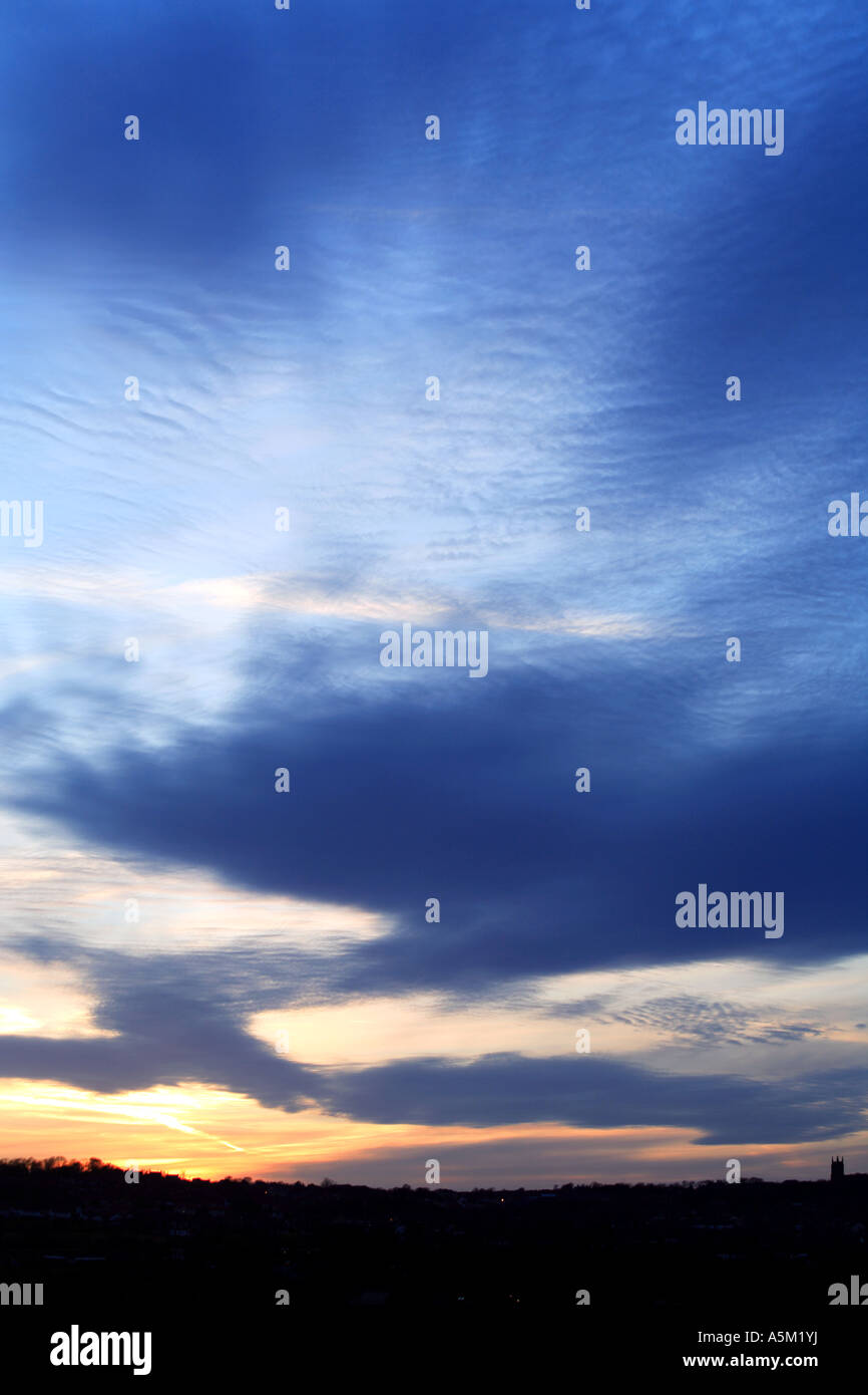 Amazing abstract sunset over Leeds West Yorkshire Stock Photo - Alamy