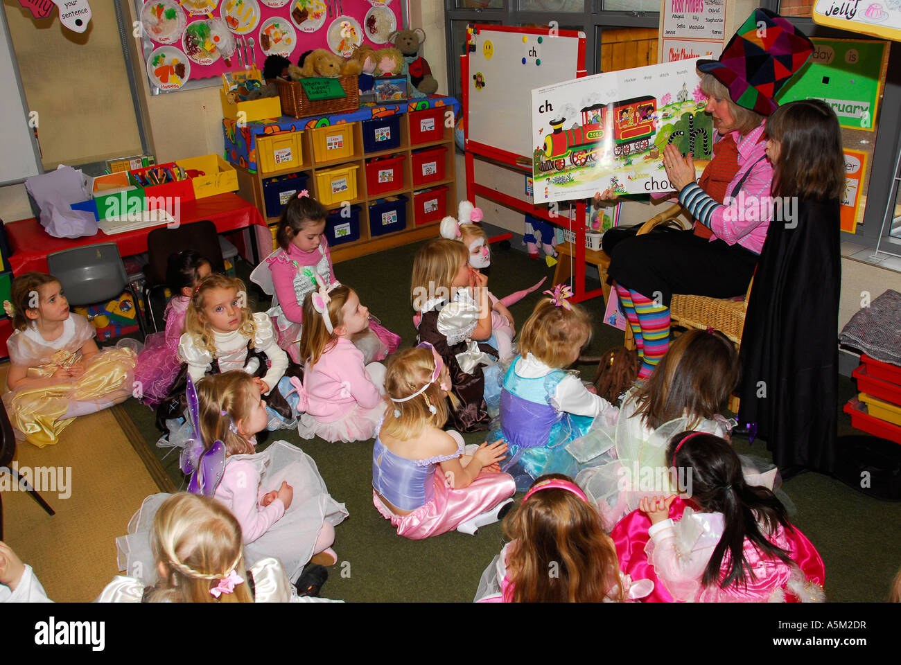 Infant school class during book week Surbiton UK Stock Photo - Alamy