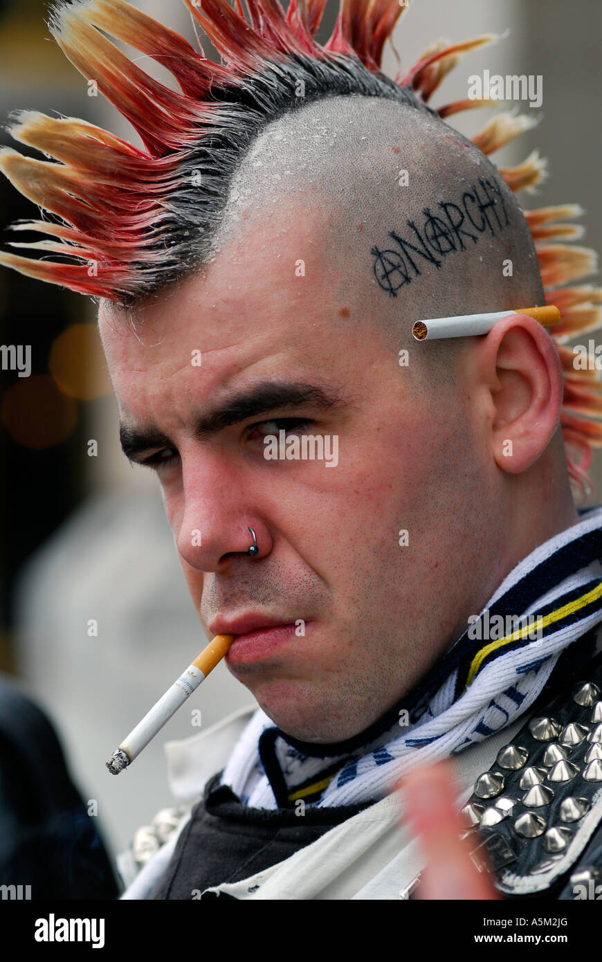 Portrait of a Punk London UK Stock Photo - Alamy