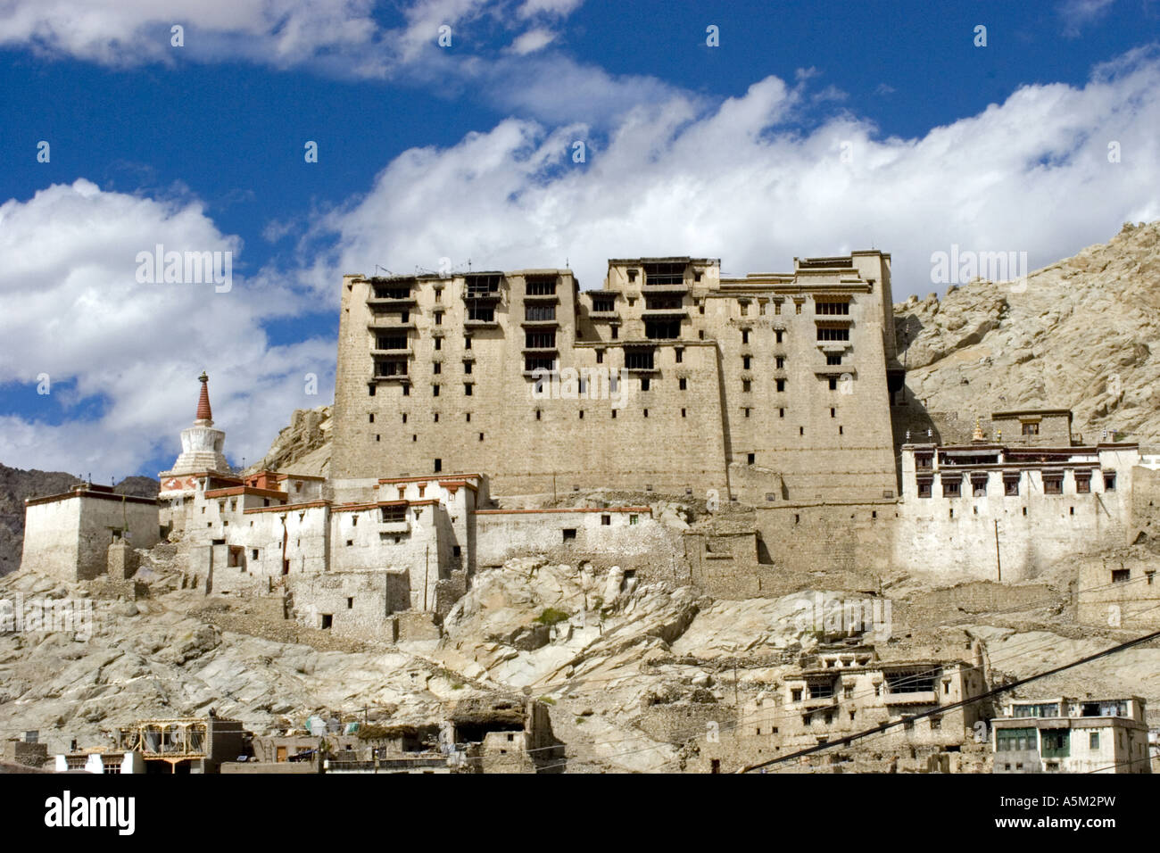 The palace in Leh, the capital of Ladakh Stock Photo - Alamy