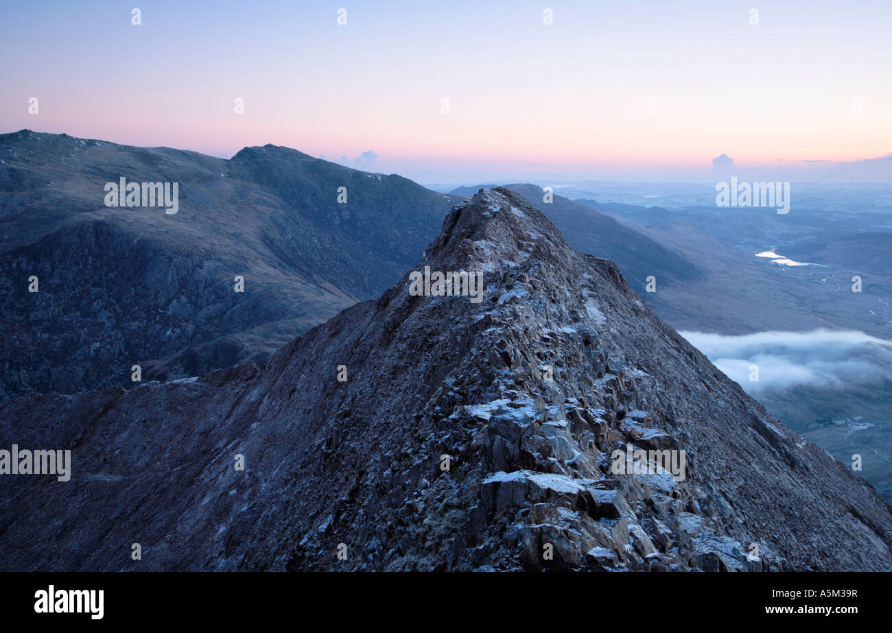 Crib Goch on The Snowdon Horseshoe ridgewalk Snowdonia National Park ...