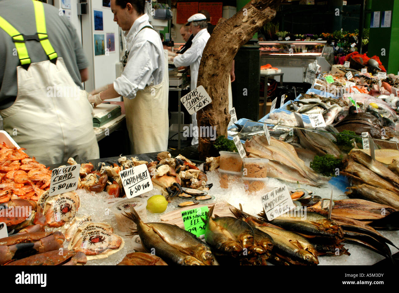 A fishmongers stall at Borough Market Stock Photo - Alamy