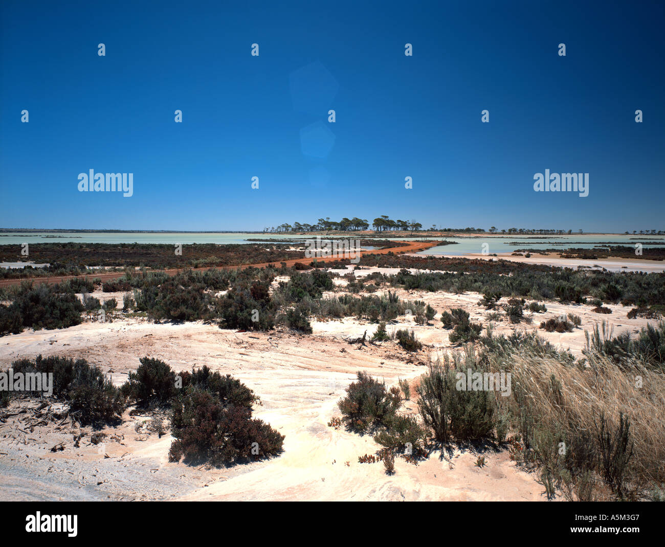 Lake Grace, a vast salt lake outside Perth Western Australia Stock ...