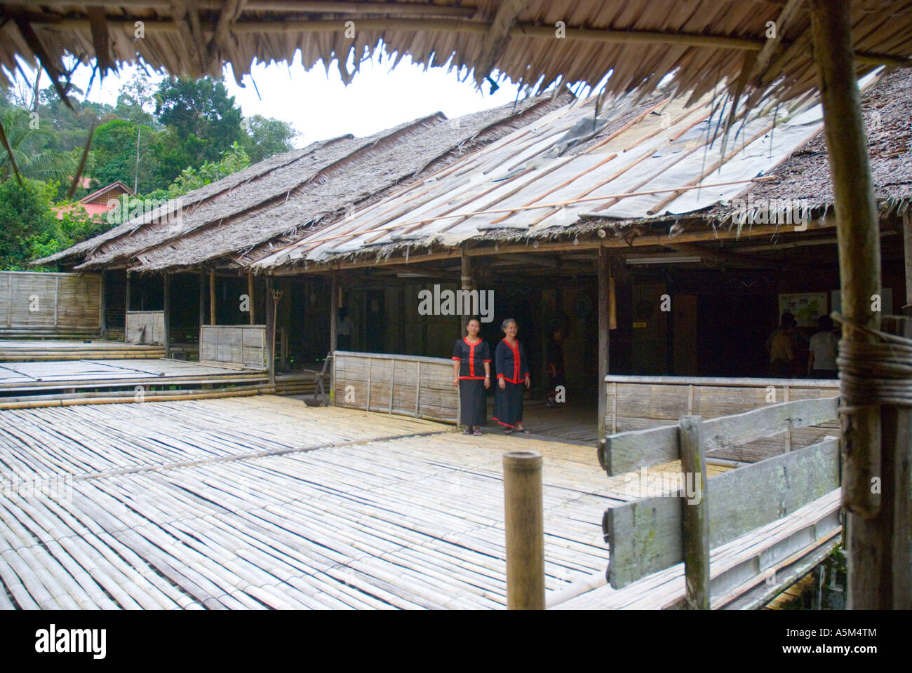A Bidayuh long house at the Sarawak Cultural Centre at Damai in ...