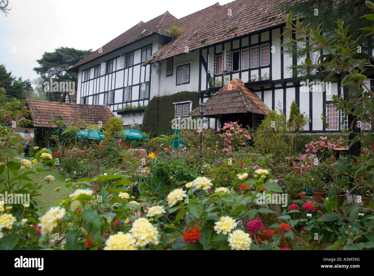 The old English style hotel The Smokehouse in Tanah Rata in the Cameron ...