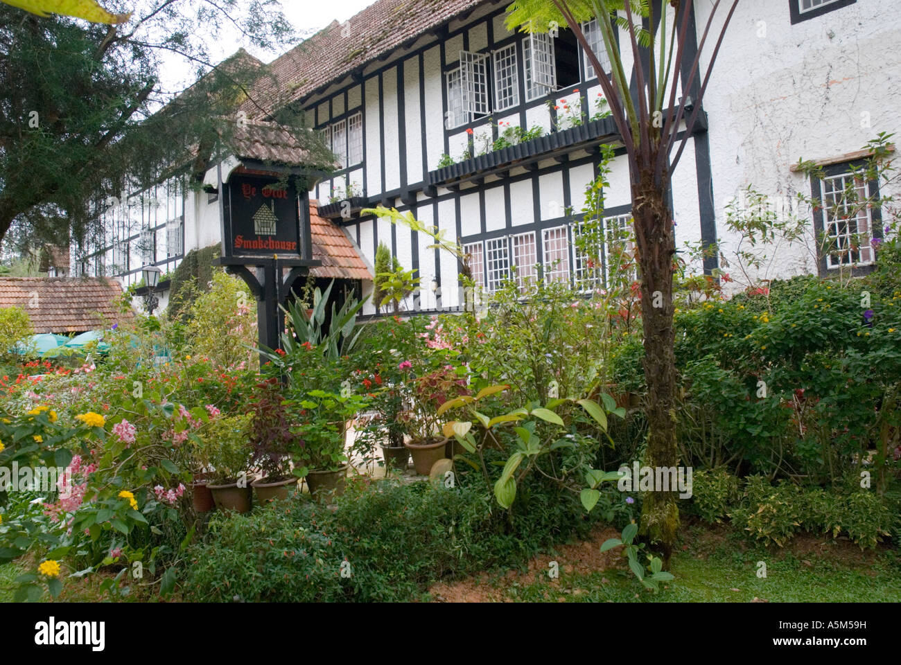 The old English style hotel The Smokehouse in the Cameron Highlands of ...