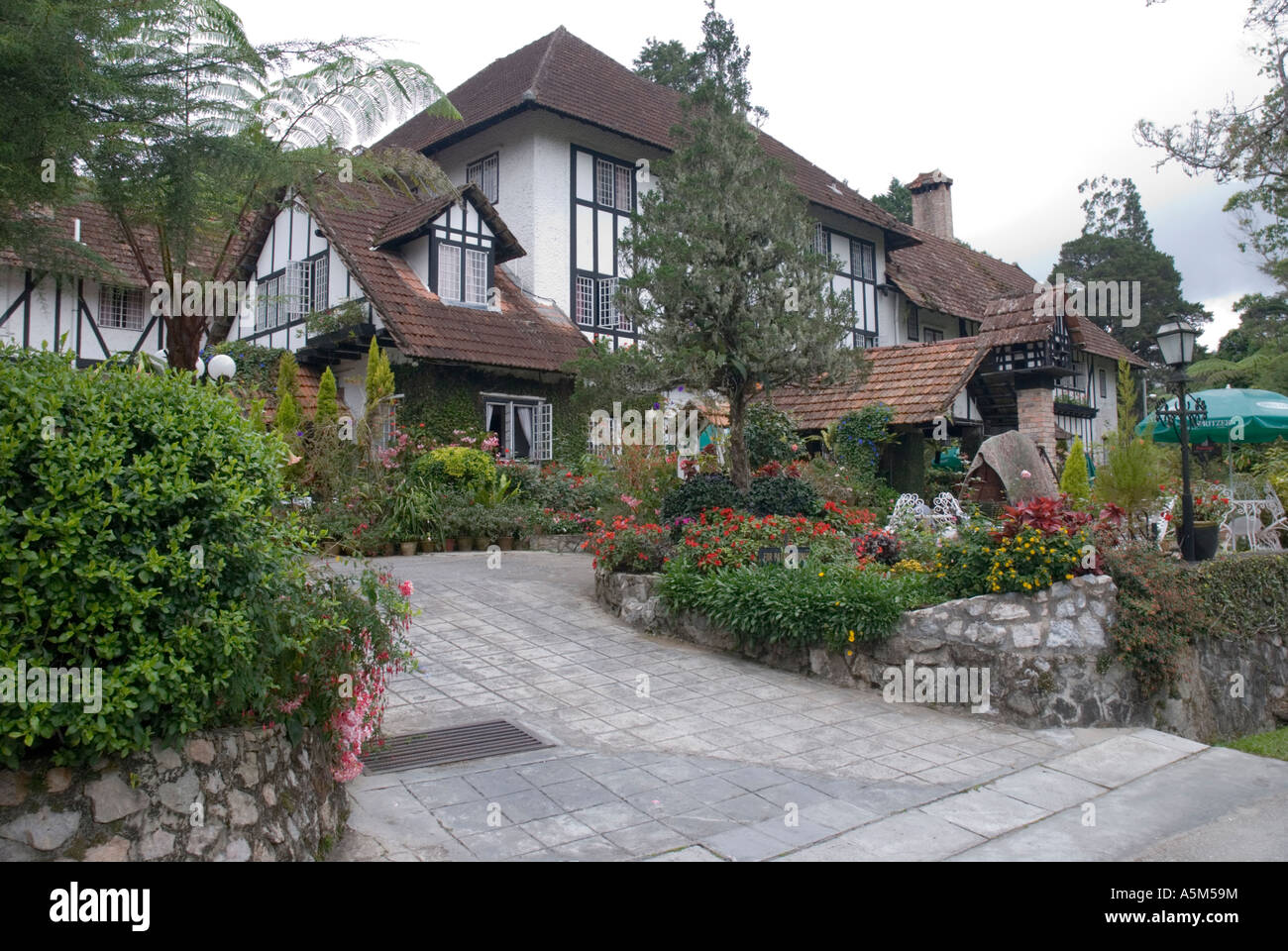 The old English style hotel The Smokehouse in Tanah Rata in the Cameron ...