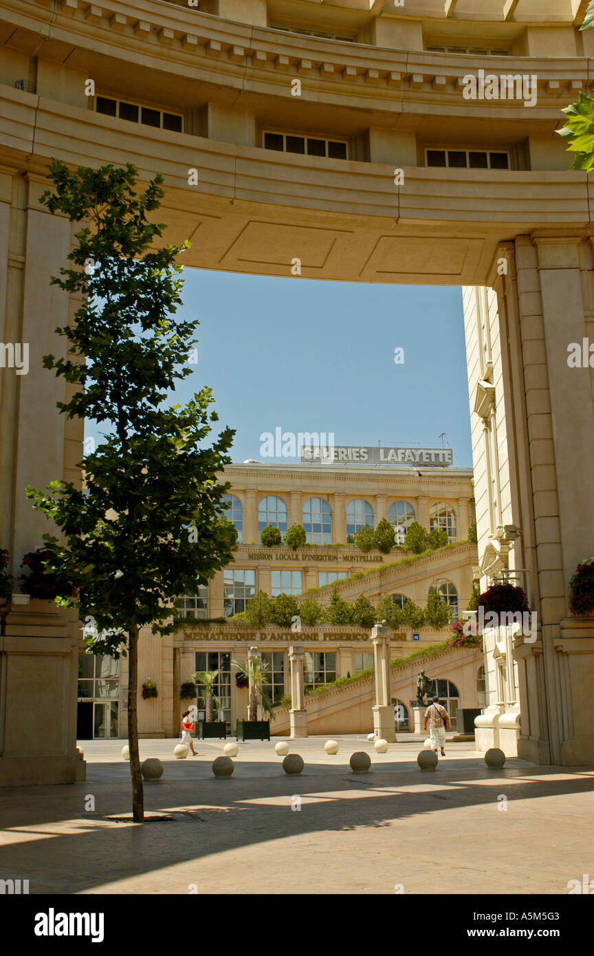 The modern shopping district in downtown Montpellier France is called ...