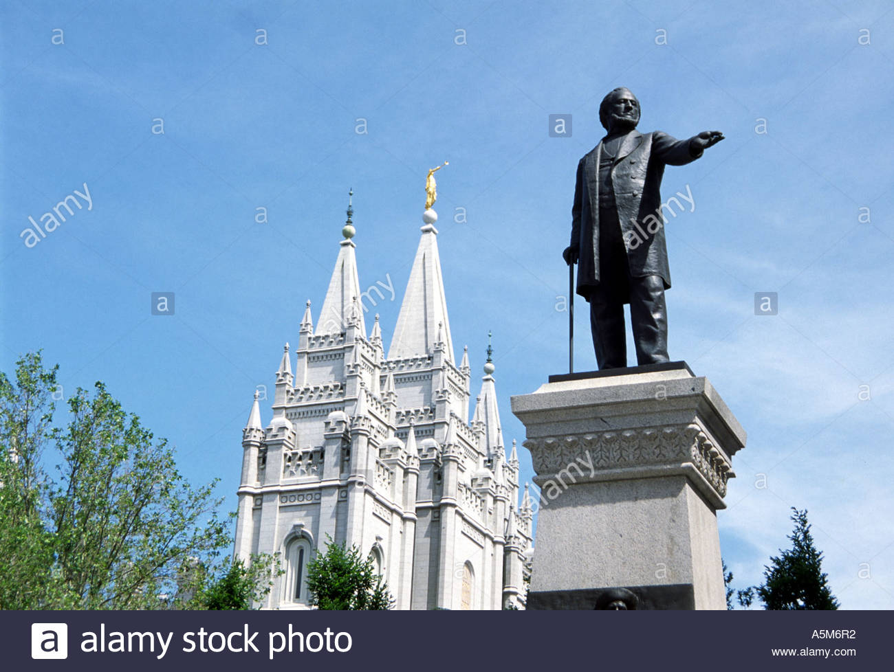 Temple Square Salt Lake City Statue Stock Photos & Temple Square Salt ...